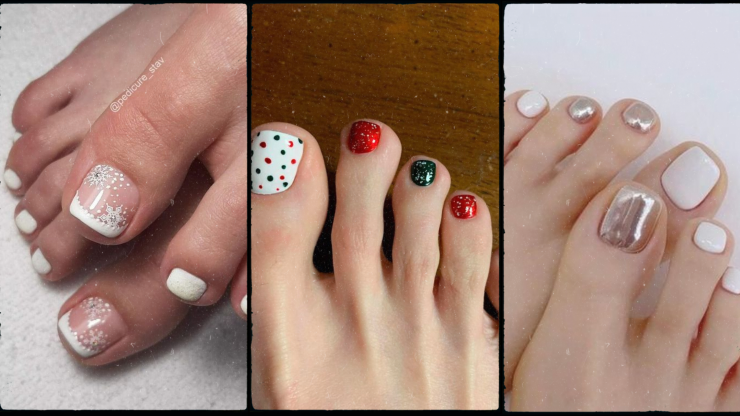 Season for Sparkling Toes: Christmas Pedicure Ideas – Ferbena Fashion ...